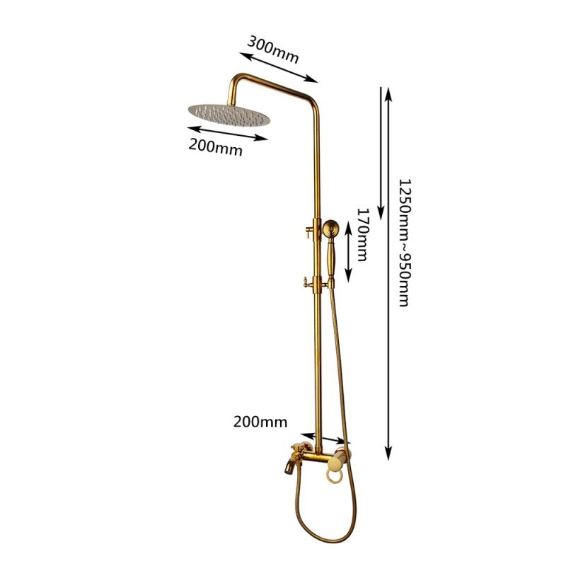 Colonne de Douche Dorée Design et Contemporaine I Fiery Home